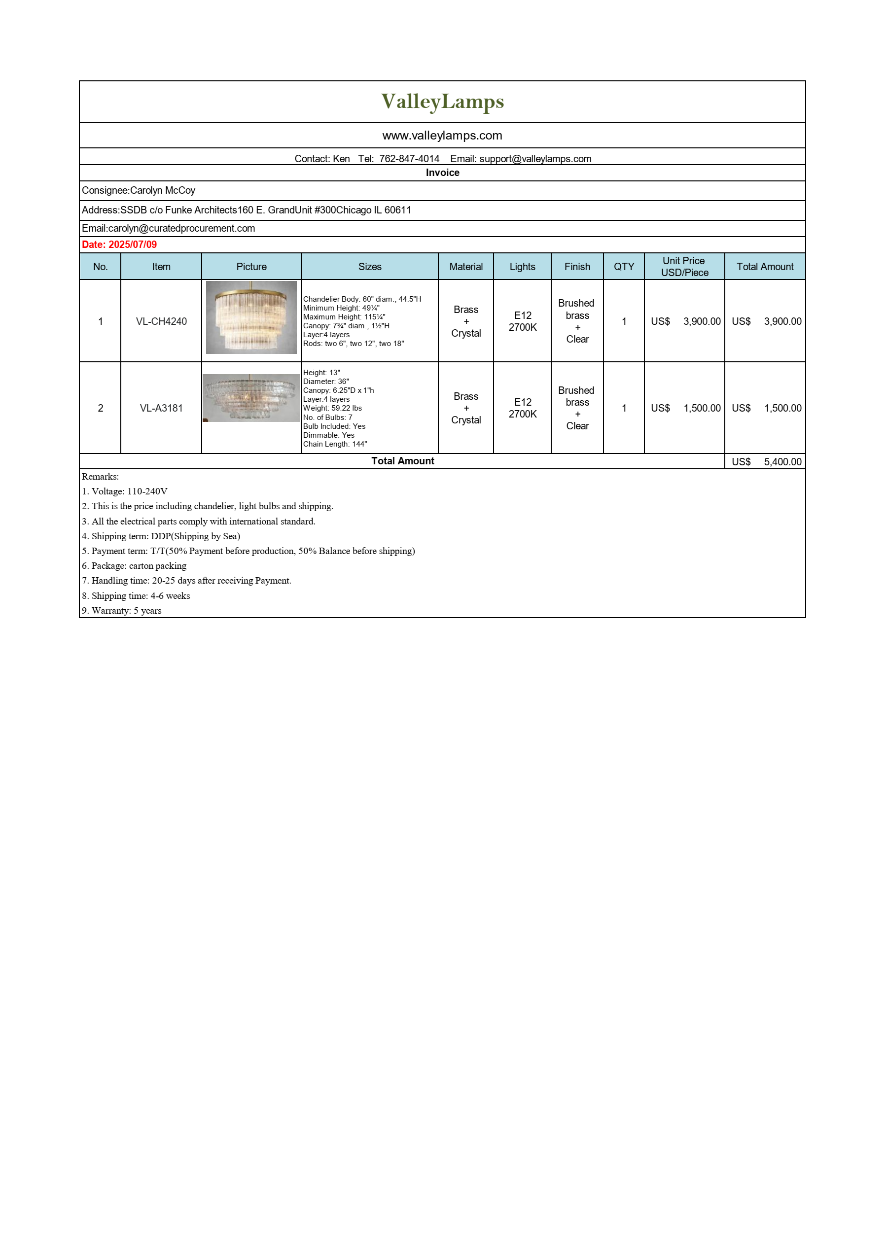 VL Invoice -KK20523-3(Sample Order)