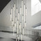 Nordic Fashion Minimalist Black Straight Pendant Chandelier for Bedsid