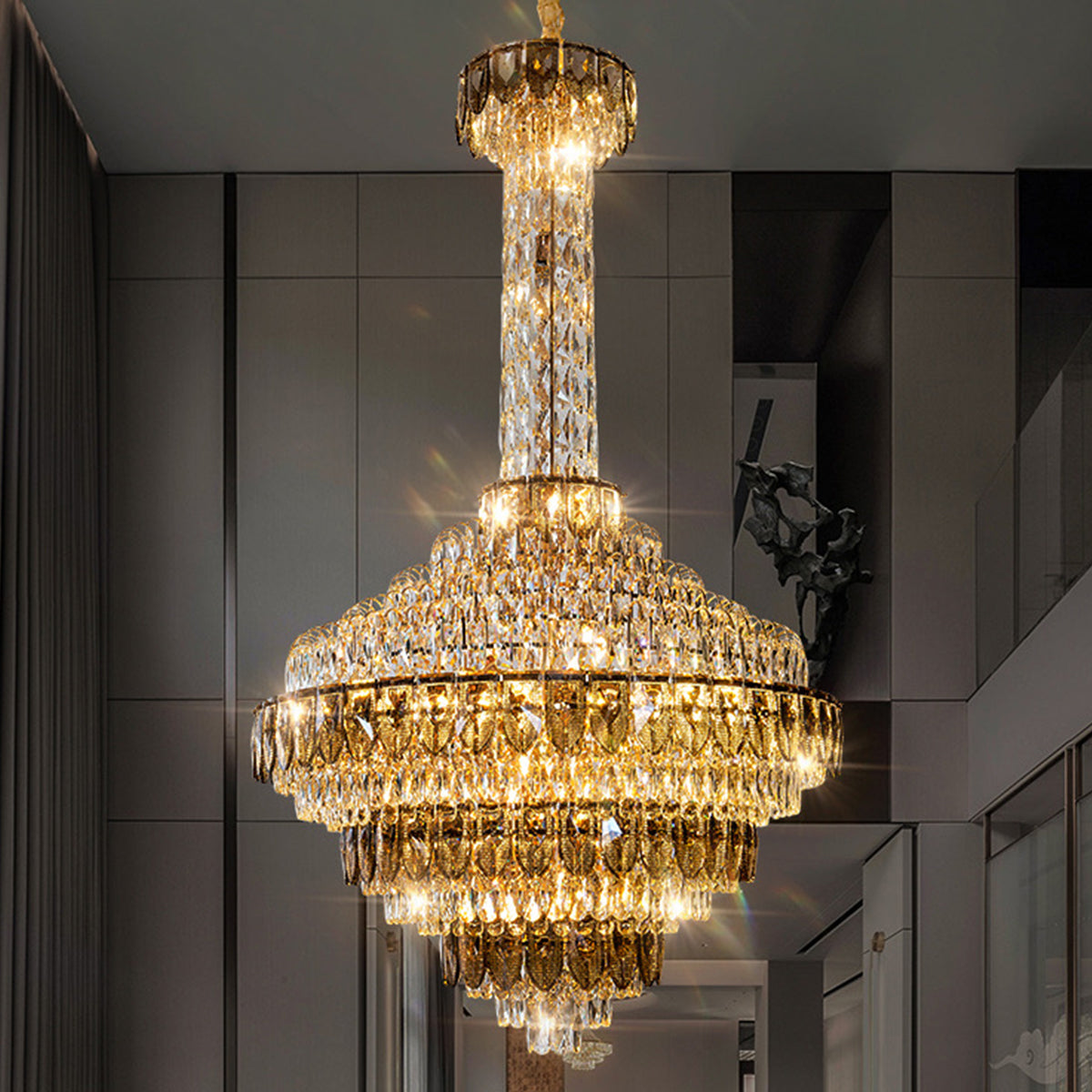 Extra Large Multi-tiered Empire Crystal Chandelier for Big Hallway/Foy