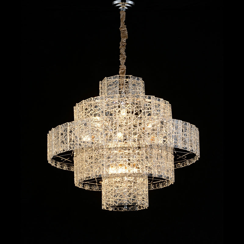 Modern Luxury Living Room Chandelier Large Round Ceiling Lighting Fixt